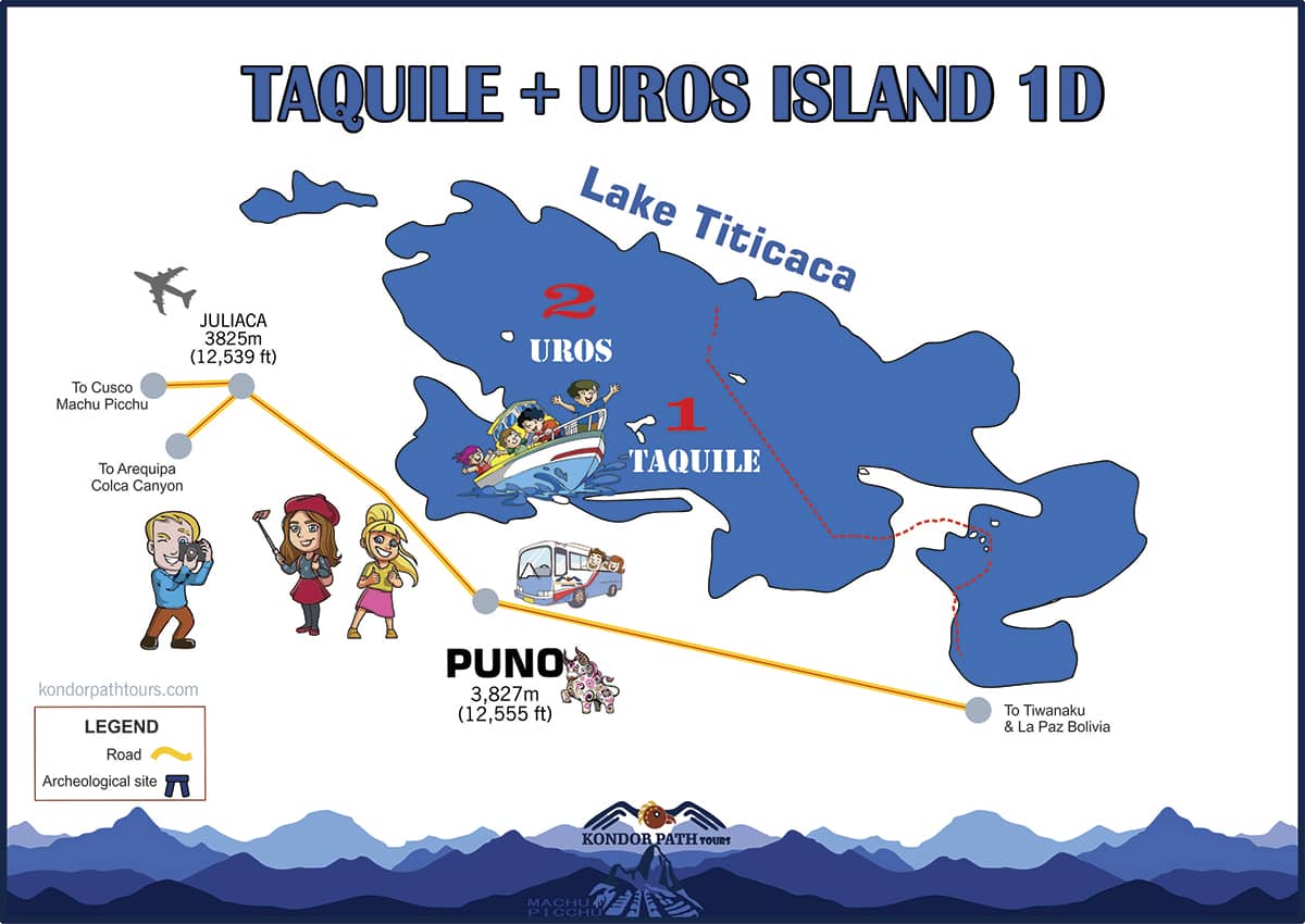 Taquile island tour & Uros floating experience on the lake titicaca